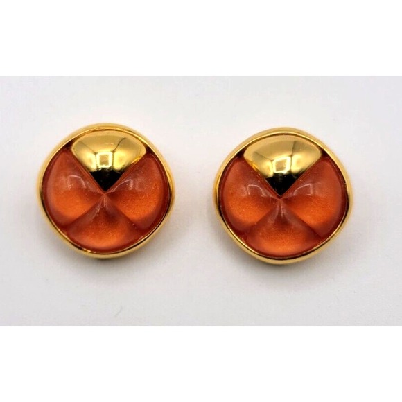 Joan Rivers | Jewelry | Joan Rivers Pink Cabochon Round Clip On Gold ...